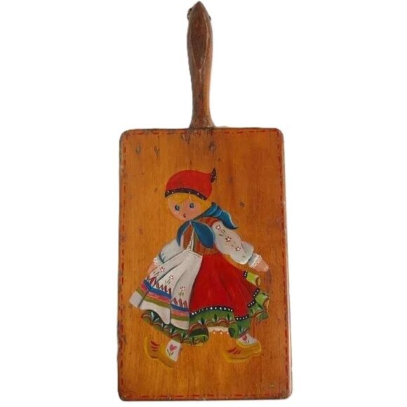 Vintage | Accents | Dutch Cutting Board Folk Art Tole Paint Vintage ...